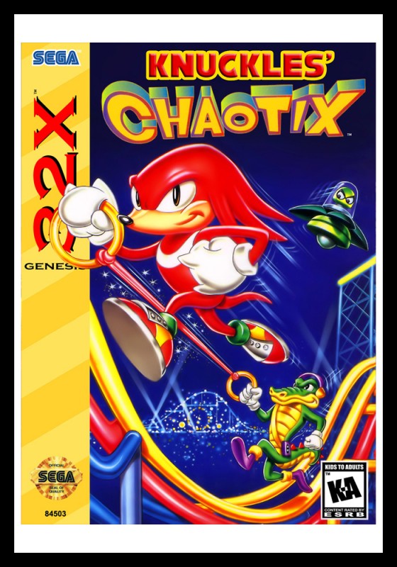 Sega 32X – Knuckles’ Chaotix Poster - Retro Game Cases 🕹️