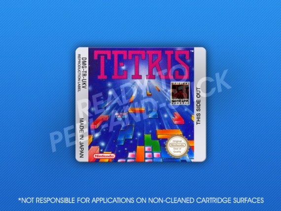 GameBoy - Tetris (UK Version) Label - Retro Game Cases