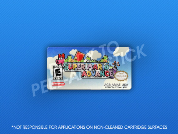 GameBoy Advance - Super Mario Advance 2 Label - Retro Game Cases