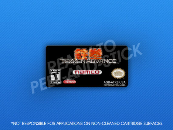 GameBoy Advance - Tekken Advance Label - Retro Game Cases