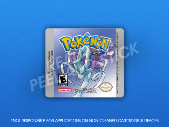 GameBoy Color - Pokemon Crystal Label - Retro Game Cases