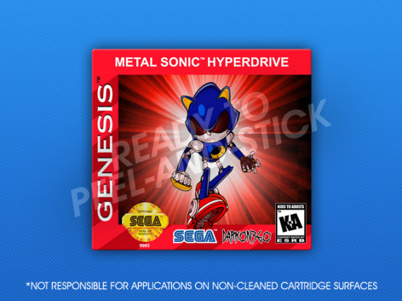 Sega Genesis - Metal Sonic Hyperdrive Label - Retro Game Cases