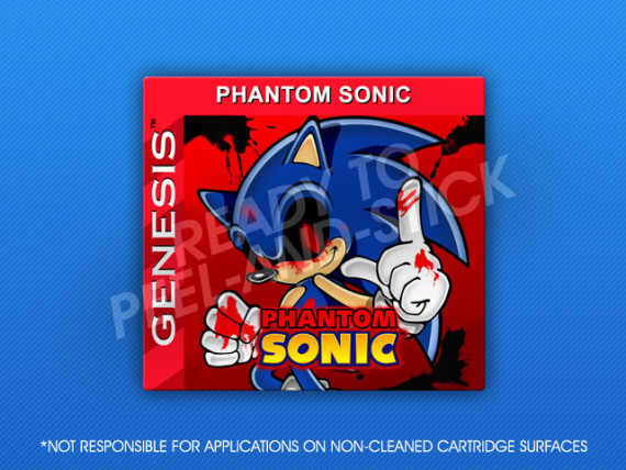 Sega Genesis - Phantom Sonic Label - Retro Game Cases