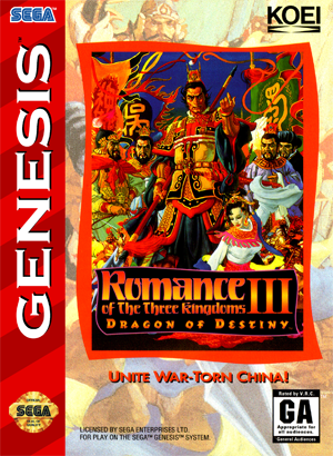 Sega Genesis – Romance of the Three Kingdoms III: Dragon of Destiny ...