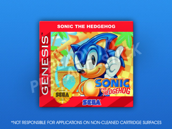 Sega Genesis - Sonic the Hedgehog Label - Retro Game Cases
