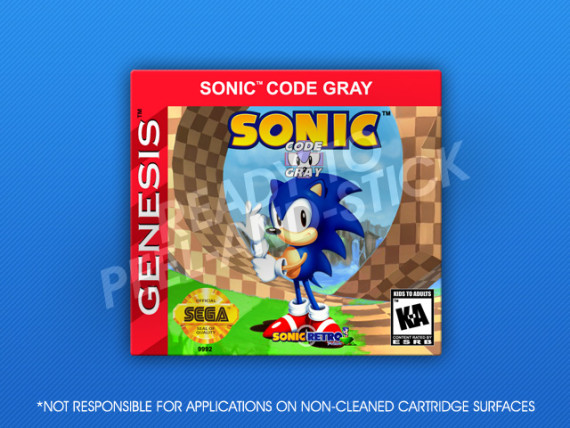 Sega Genesis - Sonic Code Gray Label - Retro Game Cases