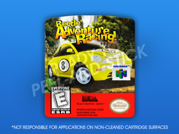 N64 - Beetle Adventure Racing Label - Retro Game Cases