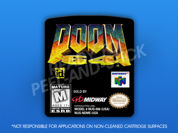 N64 - Doom 64 Label - Retro Game Cases