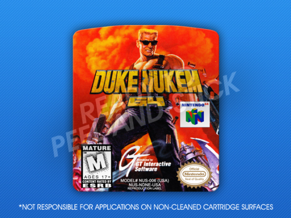 N64 - Duke Nukem 64 Label - Retro Game Cases