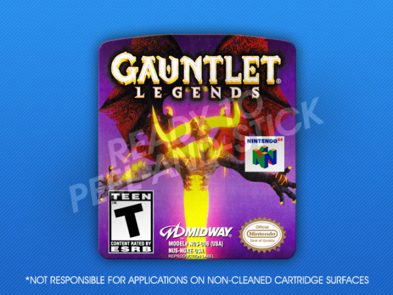 N64 - Gauntlet Legends Label - Retro Game Cases