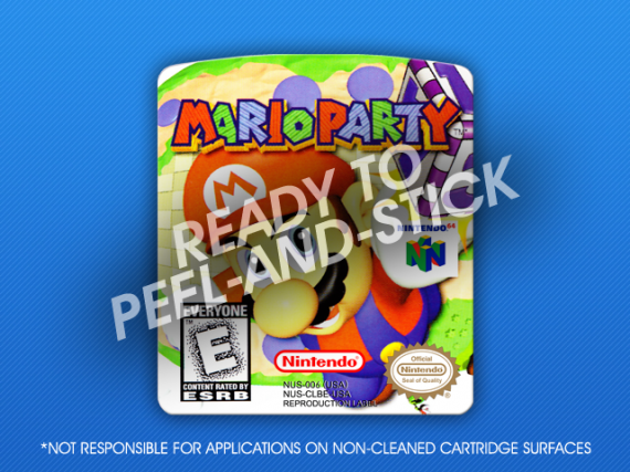 N64 - Mario Party Label - Retro Game Cases