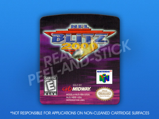 N64 - NFL Blitz 2000 Label - Retro Game Cases