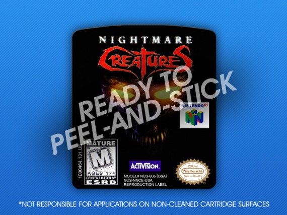 N64 - Nightmare Creatures Label - Retro Game Cases