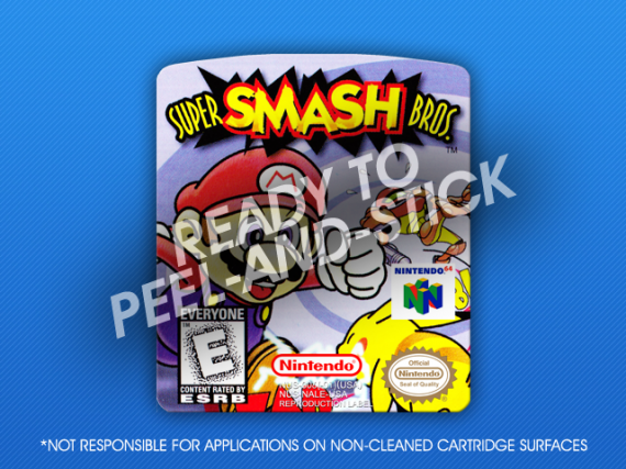 N64 - Super Smash Bros. Label - Retro Game Cases