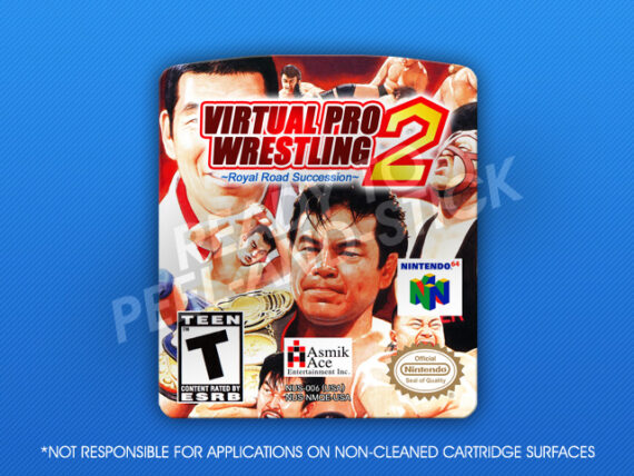 N64 - Virtual Pro Wrestling 2 Label - Retro Game Cases