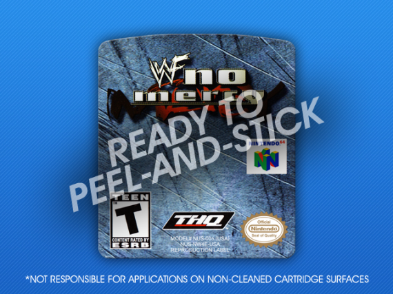 N64 - WWF No Mercy Label - Retro Game Cases