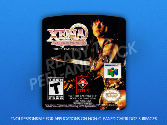 N64 - Xena: Warrior Princess: The Talisman of Fate Label - Retro Game Cases