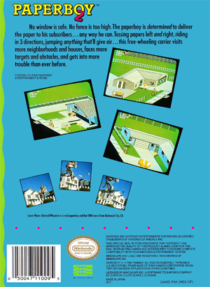 NES – Paperboy 2 (back) - Retro Game Cases