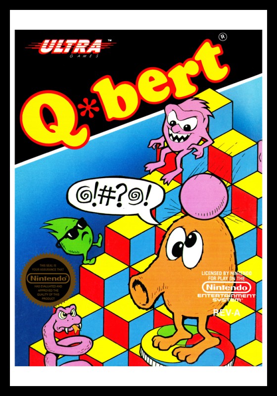 NES – Q*bert Poster - Retro Game Cases 🕹️