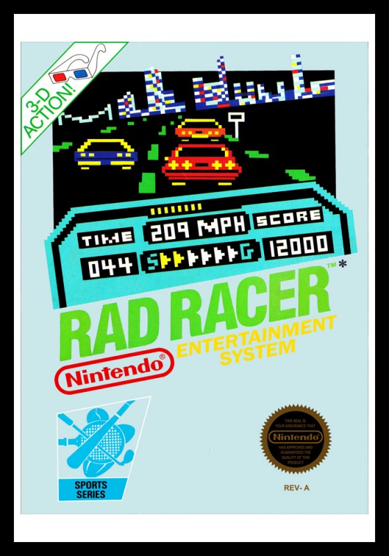 NES – Rad Racer Poster - Retro Game Cases 🕹️