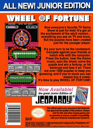 NES – Wheel of Fortune Junior Edition (back) - Retro Game Cases