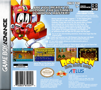 GBA – Robopon 2 Ring Version (back) - Retro Game Cases