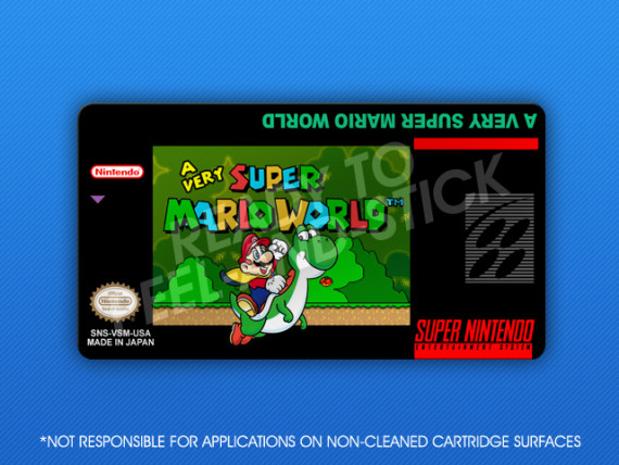 SNES - A Very Super Mario World Label - Retro Game Cases