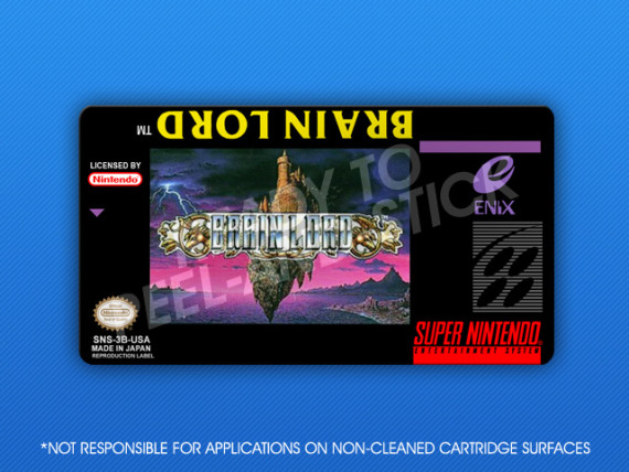 SNES - Brain Lord Label - Retro Game Cases