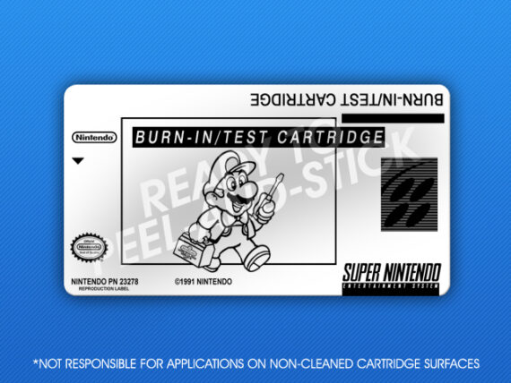 SNES - Burn-In / Test Cartridge Label - Retro Game Cases