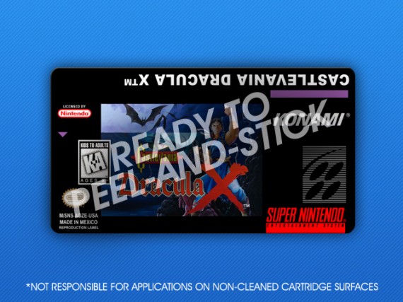 SNES - Castlevania: Dracula X Label - Retro Game Cases