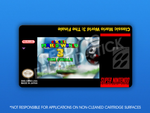 SNES - Classic Mario World 3: The Finale Label - Retro Game Cases