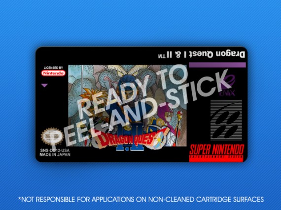 SNES - Dragon Quest I & II Label - Retro Game Cases
