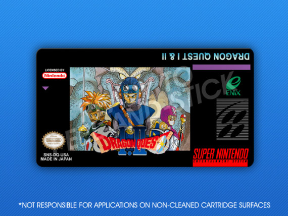 SNES - Dragon Quest I & II Label - Retro Game Cases