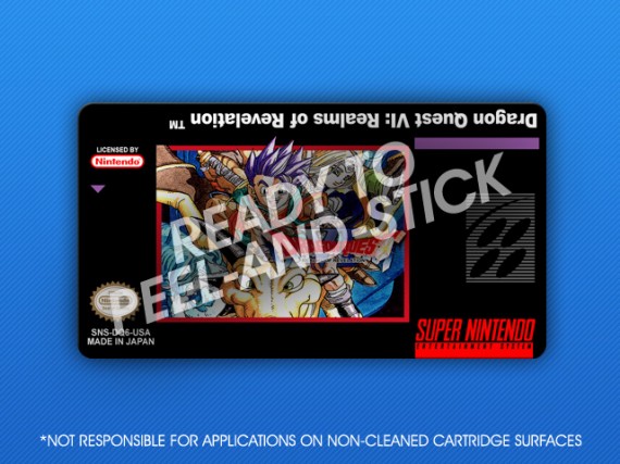 SNES - Dragon Quest VI: Realms of Revelation Label - Retro Game Cases