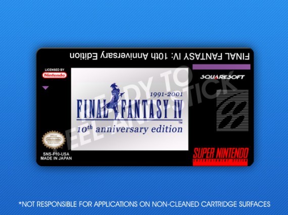 SNES - Final Fantasy IV: 10th Anniversary Edition Label - Retro Game Cases
