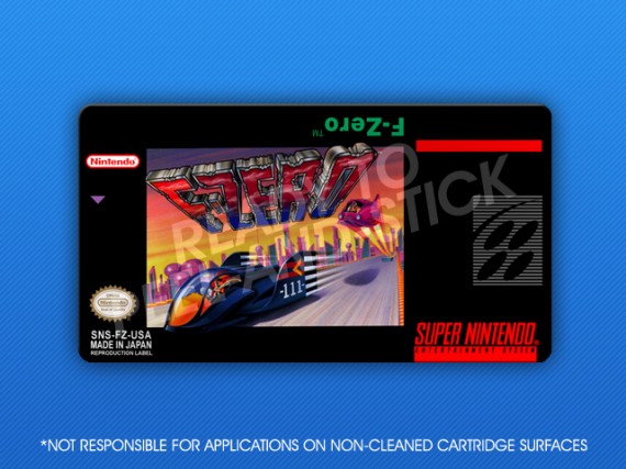 SNES - F-Zero Label - Retro Game Cases