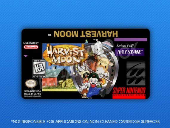 SNES - Harvest Moon Label - Retro Game Cases
