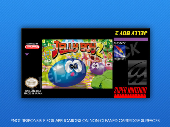 SNES - Jelly Boy 2 Label - Retro Game Cases