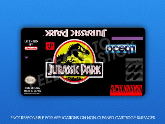 SNES - Jurassic Park Label - Retro Game Cases