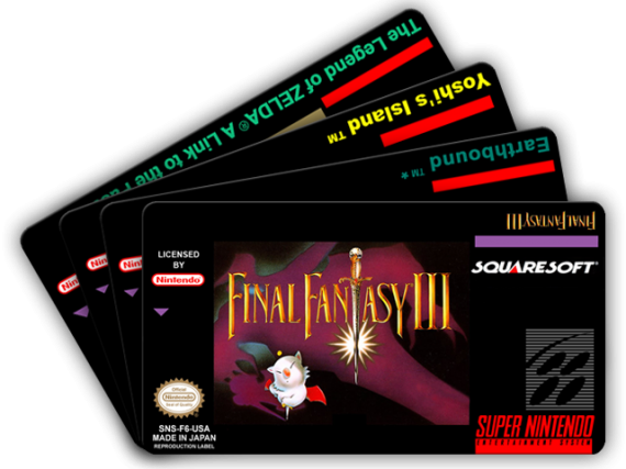 SNES Label Style Selection - Retro Game Cases