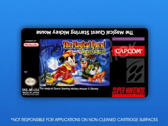 SNES - Magical Quest Starring Mickey Mouse Label - Retro Game Cases