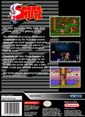 SNES – Mr. Nutz (back) - Retro Game Cases