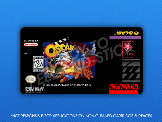 SNES - Oscar Label - Retro Game Cases