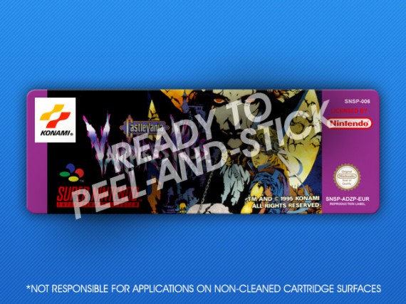 SNES - Castlevania: Vampire’s Kiss (PAL) Label - Retro Game Cases