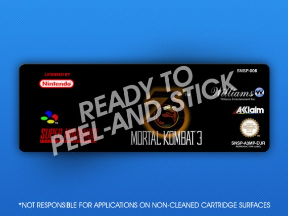 SNES - Mortal Kombat 3 (PAL) Label - Retro Game Cases
