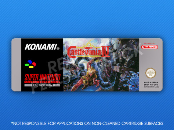SNES - Super Castlevania IV (PAL) Label - Retro Game Cases