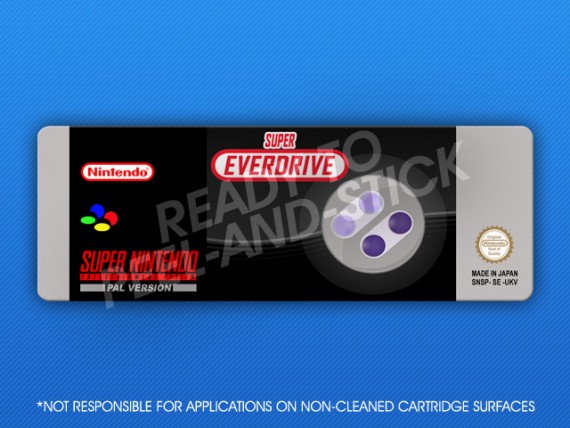 SNES - Super Everdrive (PAL) Label - Retro Game Cases