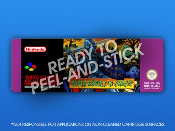 SNES - Super Ghouls ‘n Ghosts (PAL) Label - Retro Game Cases