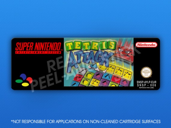 SNES - Tetris Attack (EUR) (PAL) Label - Retro Game Cases