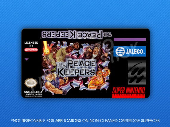 SNES - Peace Keepers Label - Retro Game Cases